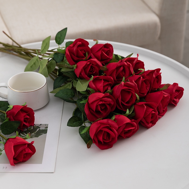 Artificial Rose Red Rose Fake Rose Artificial Flower Valentine's Day ...