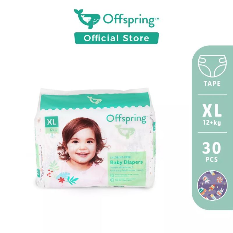 Offspring Fashion Diapers - XL Tape (30pcs) | Shopee Malaysia