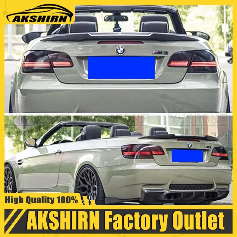 Glossy Black/Carbon Fiber Look Car Rear Trunk Spoiler Lip M4 Style Rear ...