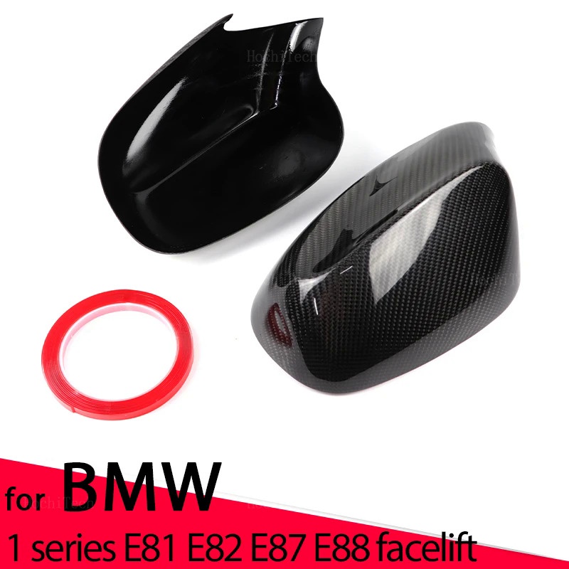Real Carbon Fiber Side Wing Mirror Cover Cap Sticker For BMW 1er E81 ...