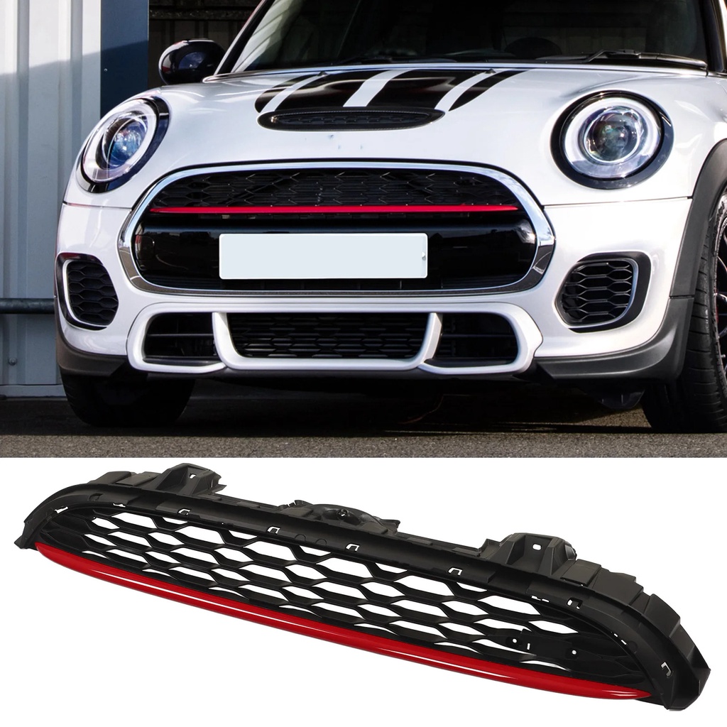 Front Bumper Bonnet Grille Grill Red Stripe Hood Grille 51137393456 for ...