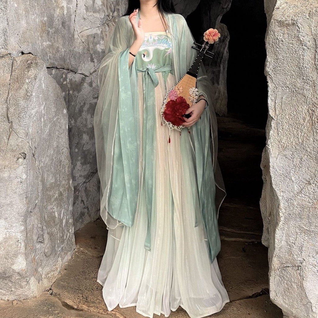 Chinese Style Hanfu Skirt Suit Women l Hanfu Set Long Dress Female Big ...