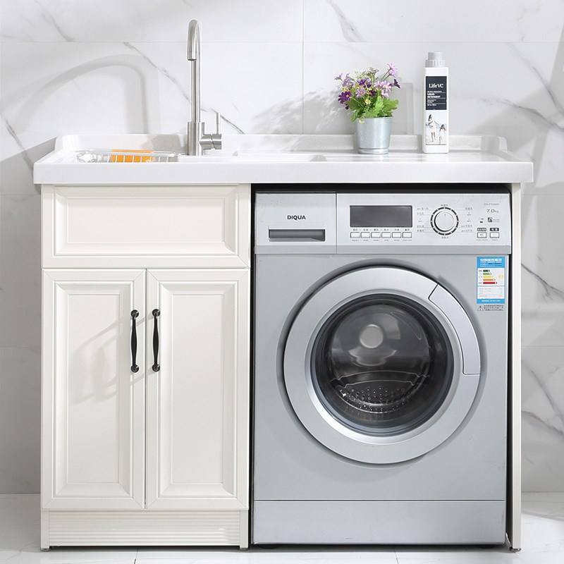 HY@ BTV4Alumimum Balcony Washing Machine Cabinet Can Be Laundry Tub ...