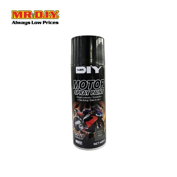 (MR.DIY) Motor Spray Paint Metallic Black M009 400ml | Shopee Malaysia