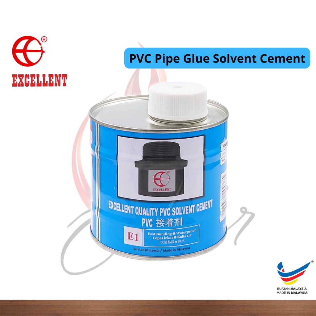 EXCELLENT PVC Pipe Glue Solvent Cement (Fast Bonding) | Shopee Malaysia