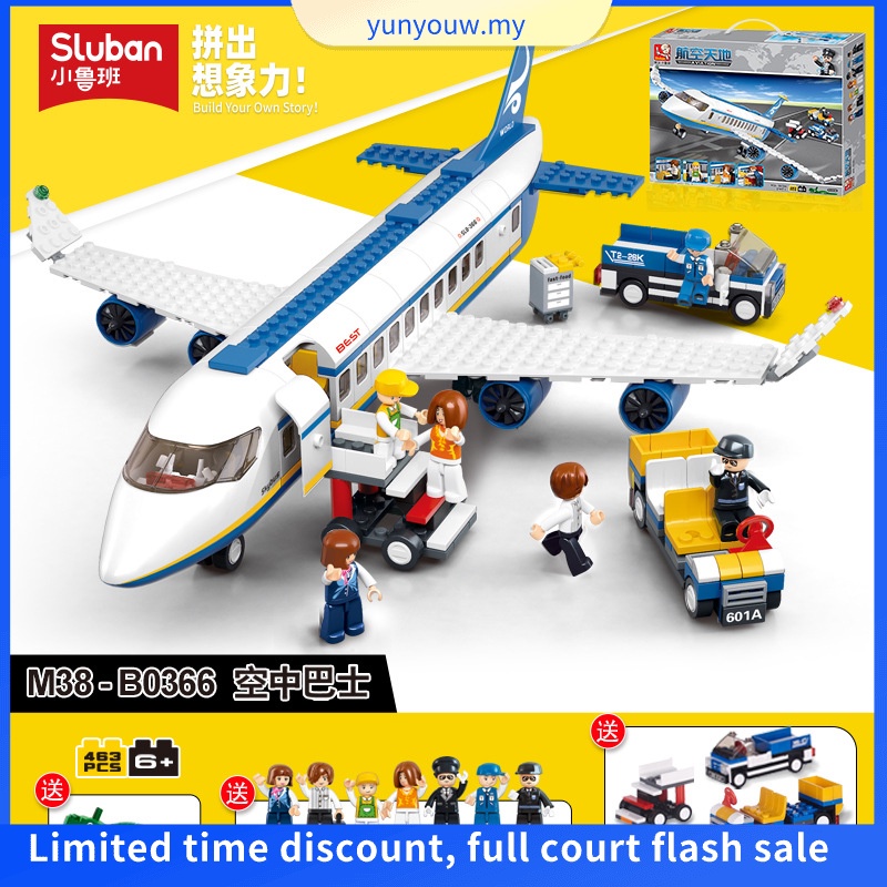 463 PCS Sluban 0366 AirBus Model Airplane Building Blocks Sets children ...