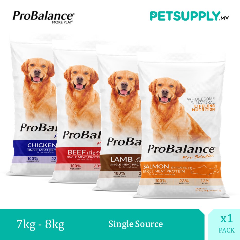 ProBalance 8kg / 7kg Single Source Adult Dry Dog Food (Beef / Chicken ...