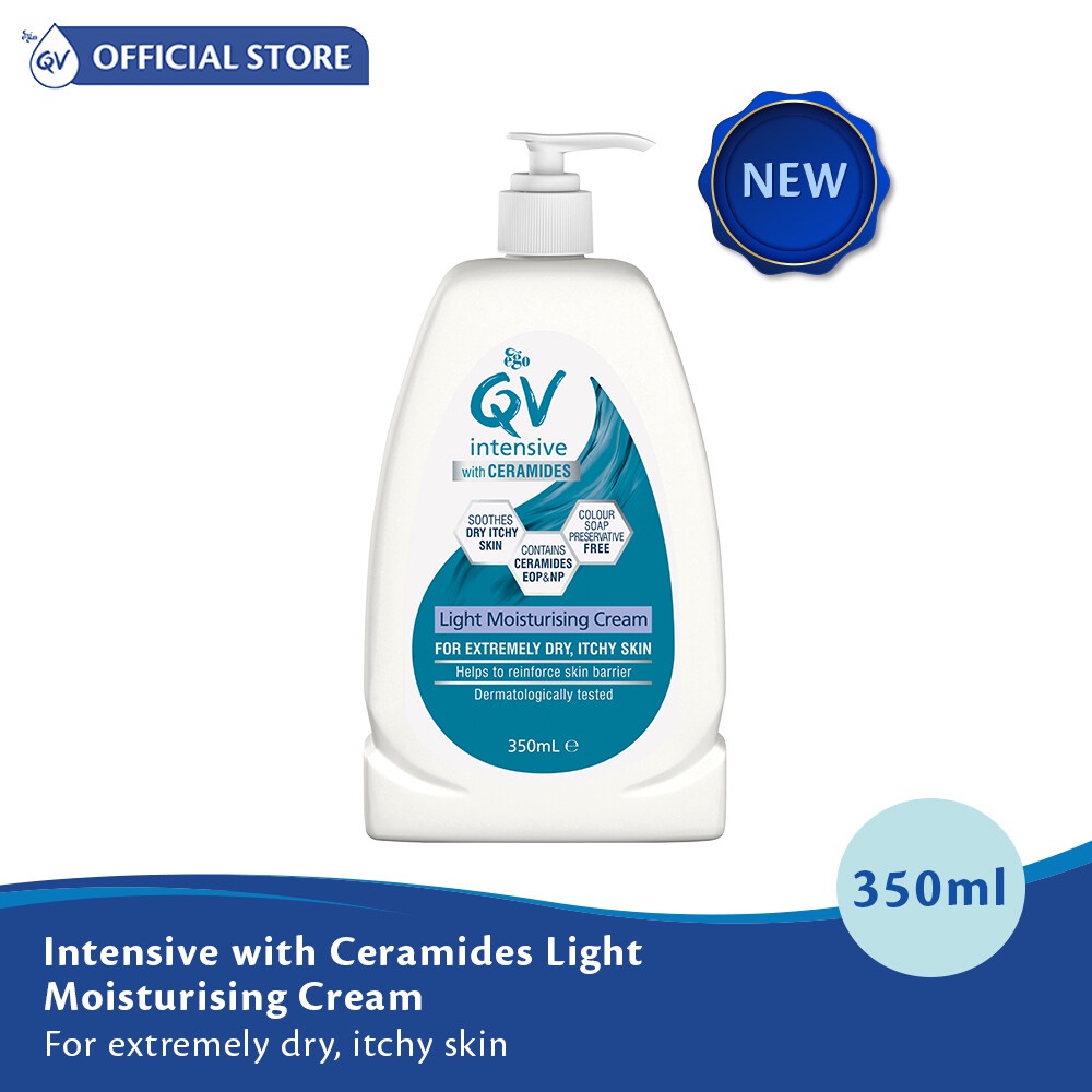 QV Intensive with Ceramides Light Moisturising Cream 350ml | Shopee ...