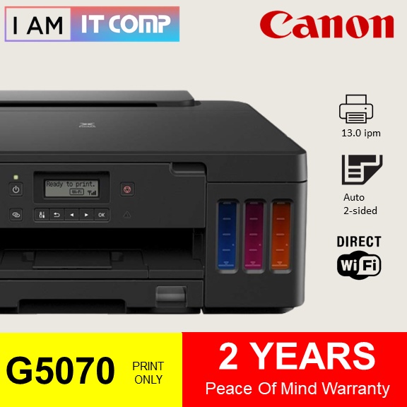 Canon Pixma G5070 Refillable Ink Tank Wireless Printer for High Volume ...