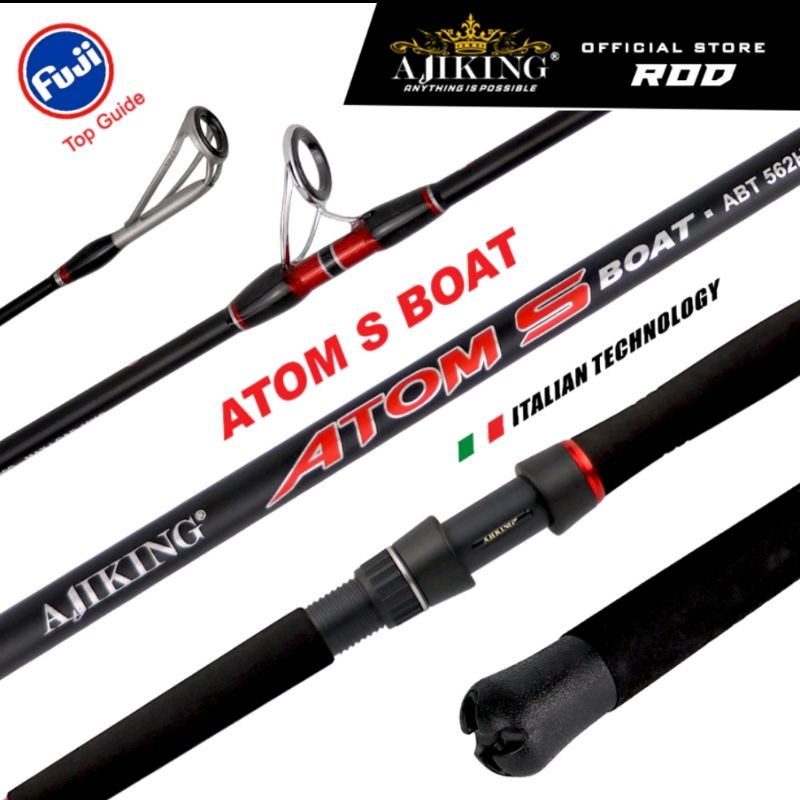 Joran Pancing FUJI Top Guide Ajiking Atom S Boat (10-12kg)Max Load ...