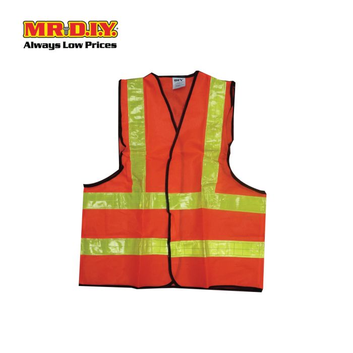 (MR.DIY) Reflective Polyester Safety Vest Orange (2XL) | Shopee Malaysia