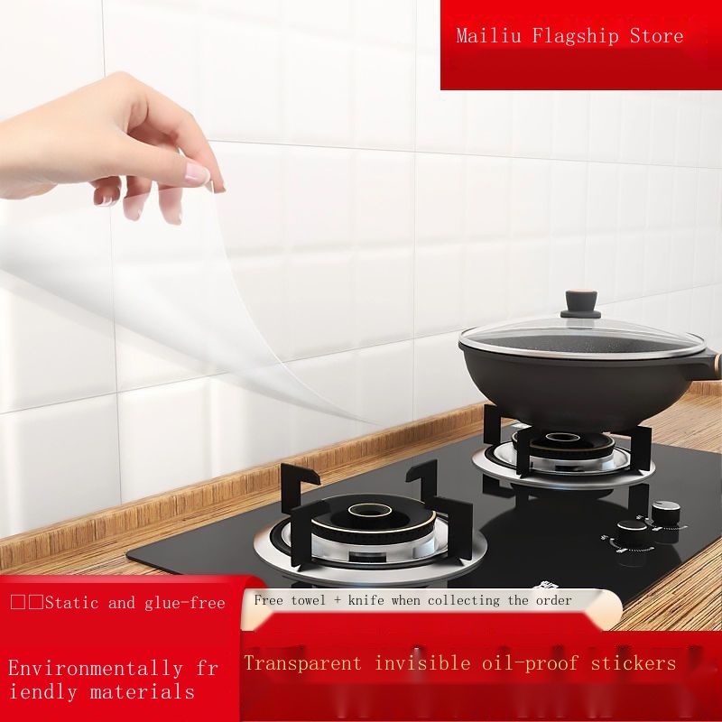 【Ready Stock】Kitchen Waterproof And Oil-Proof Stickers Wall Tile Stove ...