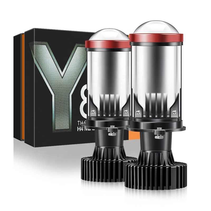 Y8 Y9 Car Led lamp H4 Mini Projector Lens Headlight 12V Canbus led ...