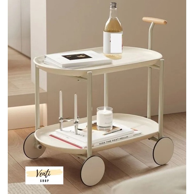 [READY STOCK MY] Side Coffee Table Trolley Moveable Cart ☆ Meja Sofa ...