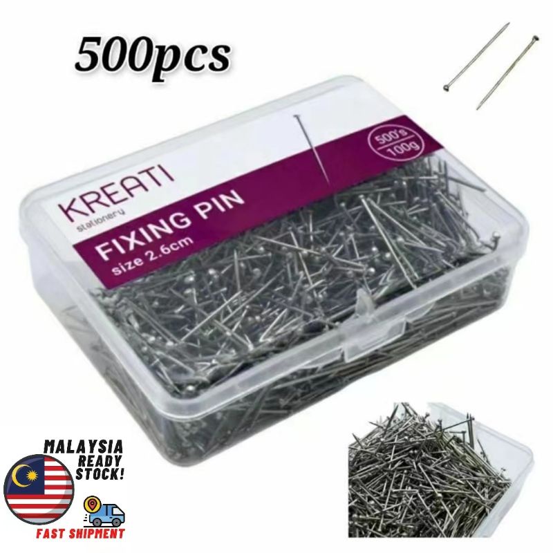 Fixing Pin 500pcs/Jarum peniti decoration tajam | Shopee Malaysia