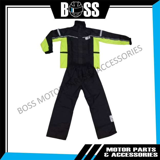 [AJI RACING] Two Piece Full body Rain Coat Baju Hujan Motor (Neon Green ...