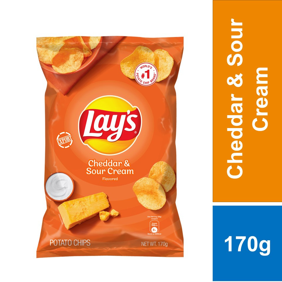 Lay's Cheddar & Sour Cream 170g | Shopee Malaysia