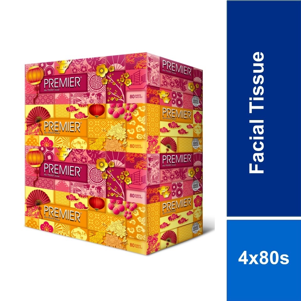 Premier CNY Facial Tissue 4x80s | Shopee Malaysia