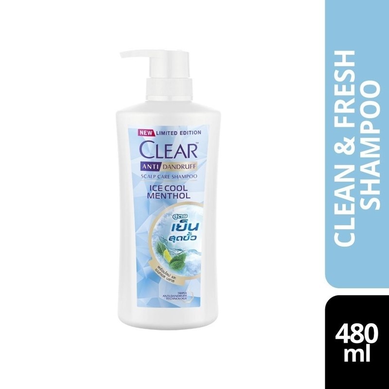 Clear Ice Cool Menthol Anti-Dandruff Shampoo 480ml | Shopee Malaysia