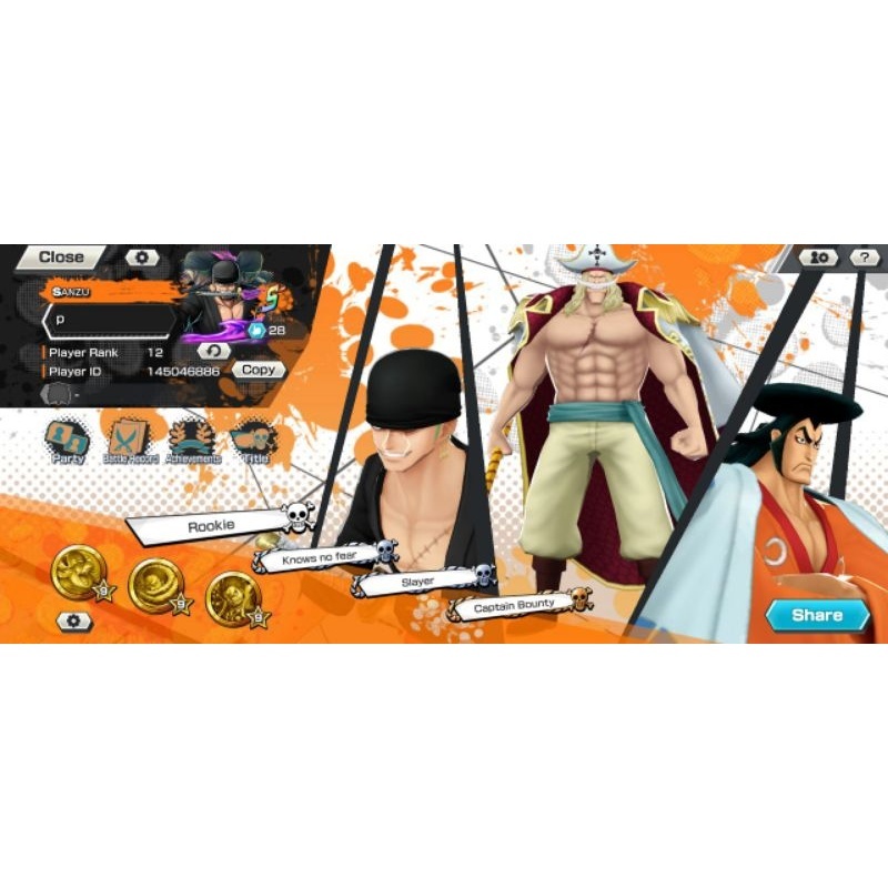 One Piece Bounty Rush 2 EXTREME FIGURINE Light Shirohige MAX Zoro Oni ...