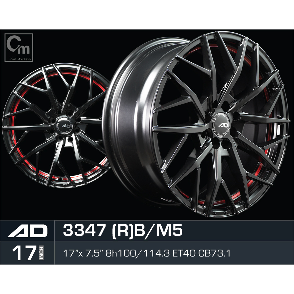 Ad wheels | Cast Monoblock 3347 17 inch 4H100/114.3 | Shopee Malaysia