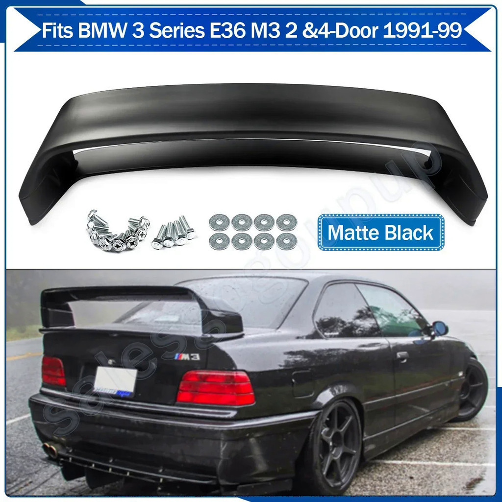 M3 GT Style Rear Trunk Spoiler Wing Glossy black for BMW 3-Series E36 ...