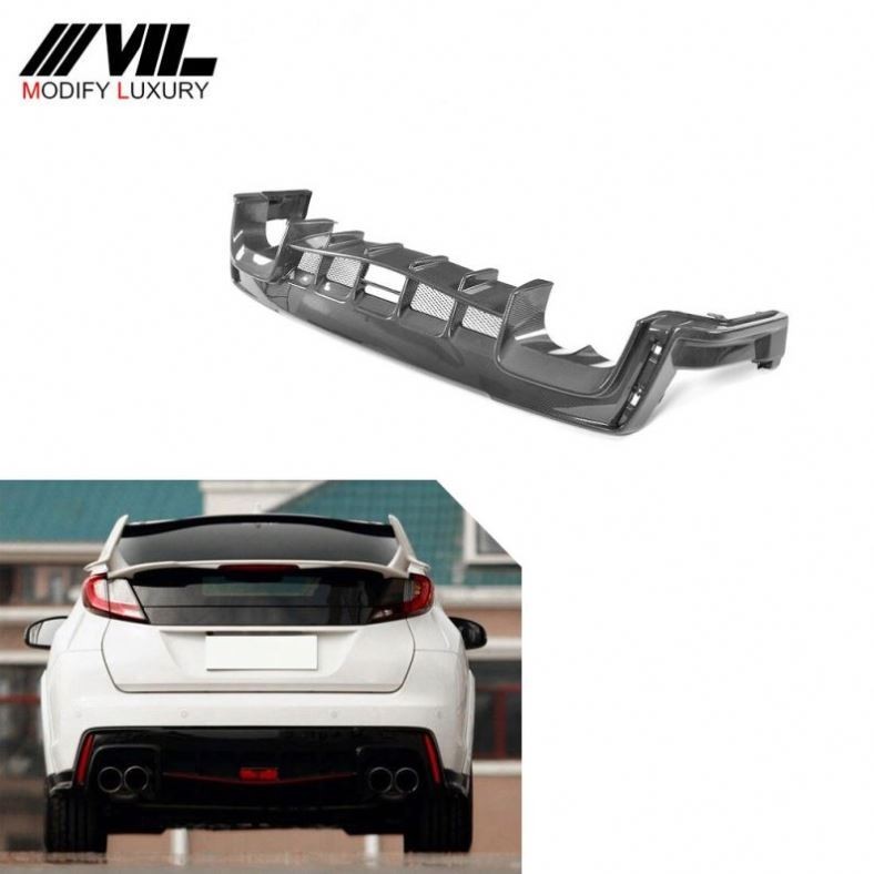 Carbon Fiber Rear Diffuser for Honda Civic Type R | Shopee Malaysia