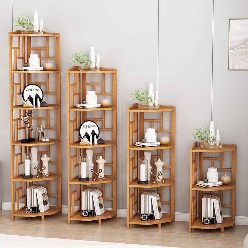 Triangle Corner Shelf Floor Standing Kitchen Storage Living Room Corner ...