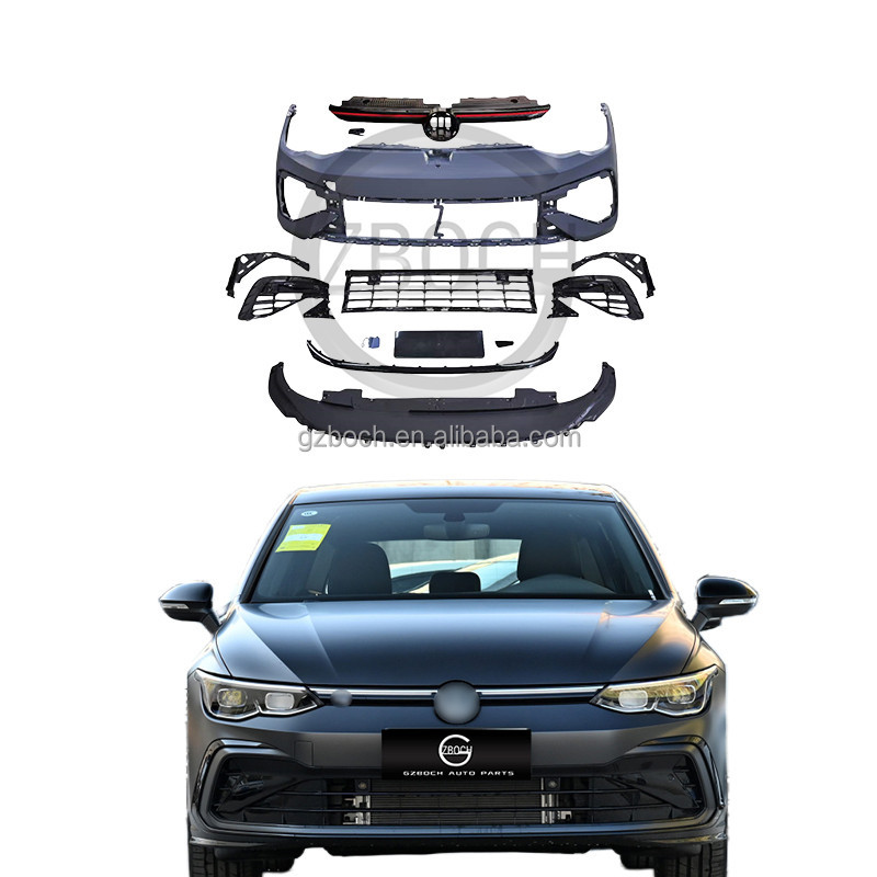 For VW Golf 8 upgrade to R-Line body kits front bumper assembly front ...