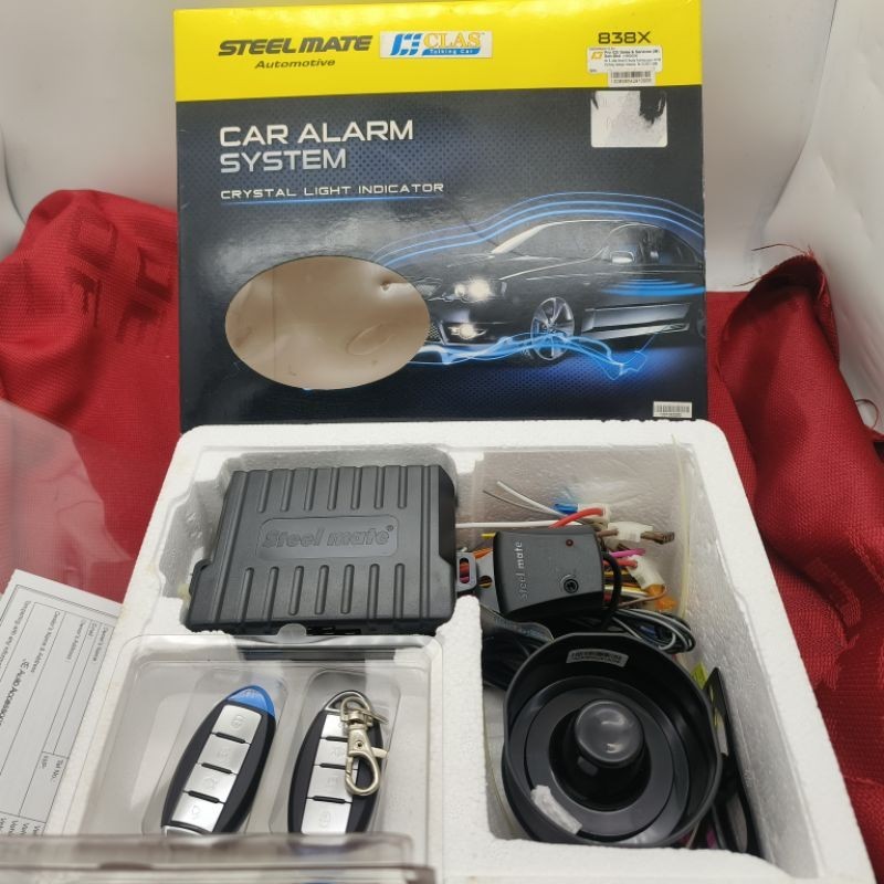Steelmate Car Alarm full set System with siren shock sensor | Shopee ...