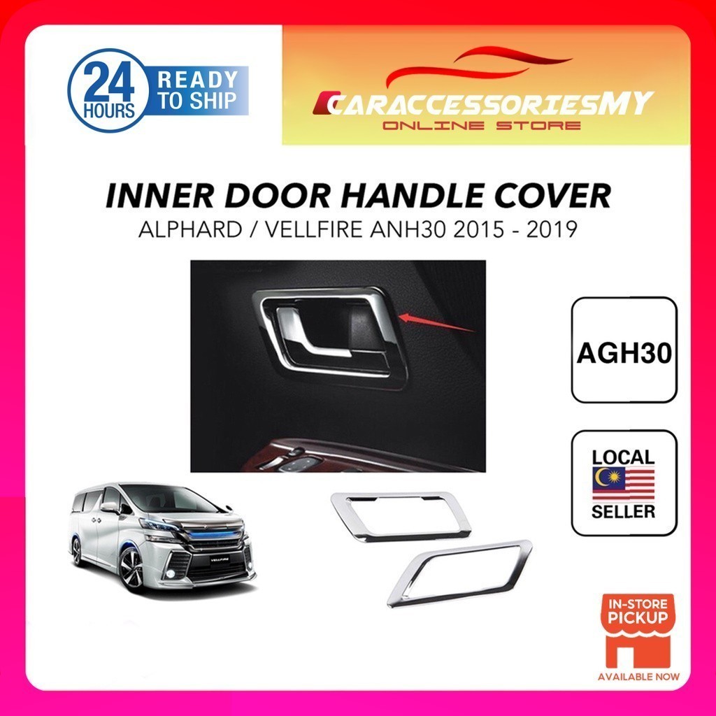 Toyota AH30 ANH30 Chrome Door Handle Bowl Cover Alphard Vellfire 2015 ...