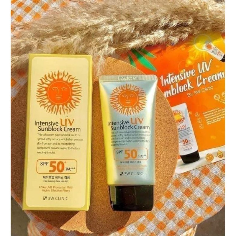 INTENSIVE UV SUNBLOCK CREAM 3W CLINIC | Shopee Malaysia