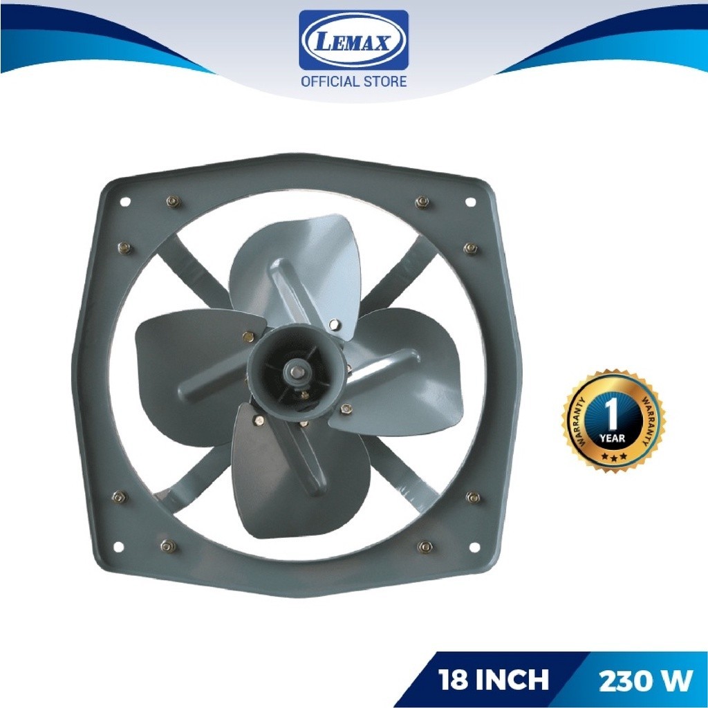 LEMAX 12" 15" 18" 24" Heavy Duty Industrial Exhaust Fan Kipas Ekzos ...