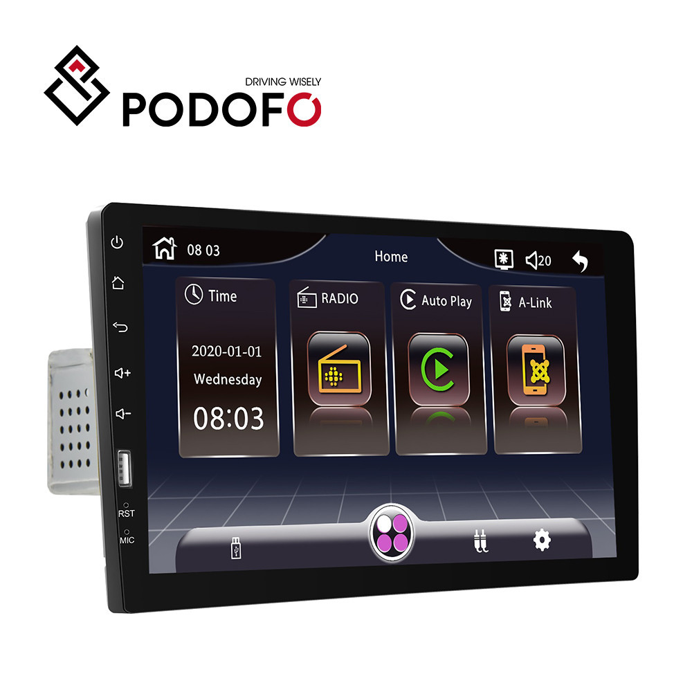 Podofo 9'' 1 Din Car Stereo Carplay Android Auto Car Radio Car MP5 ...