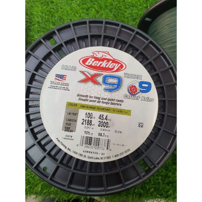 BERKLEY BRAID TRESSE X9 100LB SELLING METER/METER | Shopee Malaysia