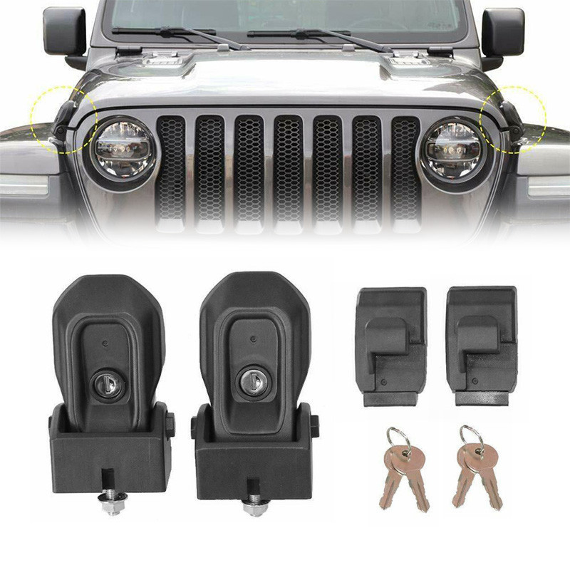 Original Factory Locking Hood Latch Kit With Lock for Jeep Wrangler JK ...