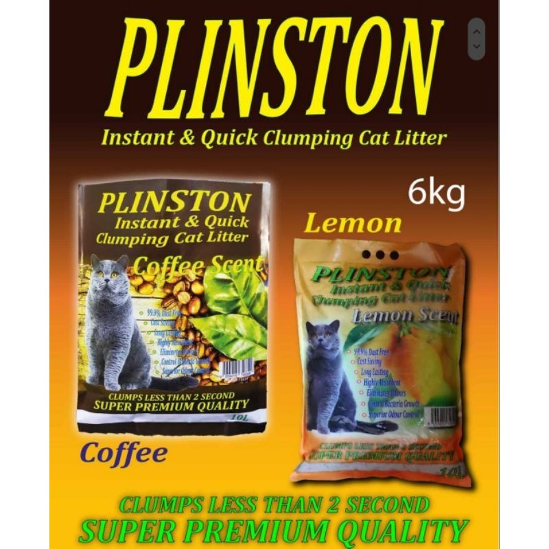 PLINSTON Extra Clumping Bentonite Cat Litter | Pasir Kucing Coffee ...
