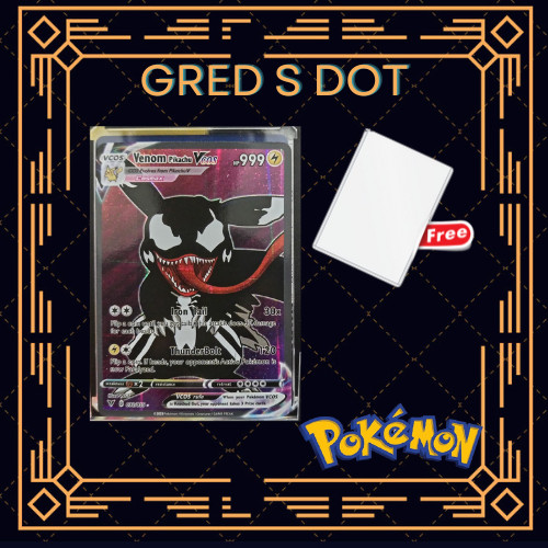 CUSTOM Venom pikachu art vcos Gred S dot tcg ptcg free top loader ...