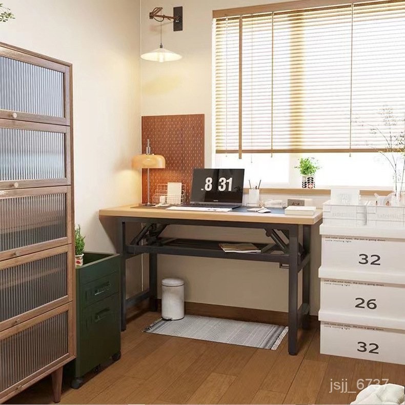 ST-⛵Outdoor Stall Table Simple Folding Table Home Computer Desk Office ...