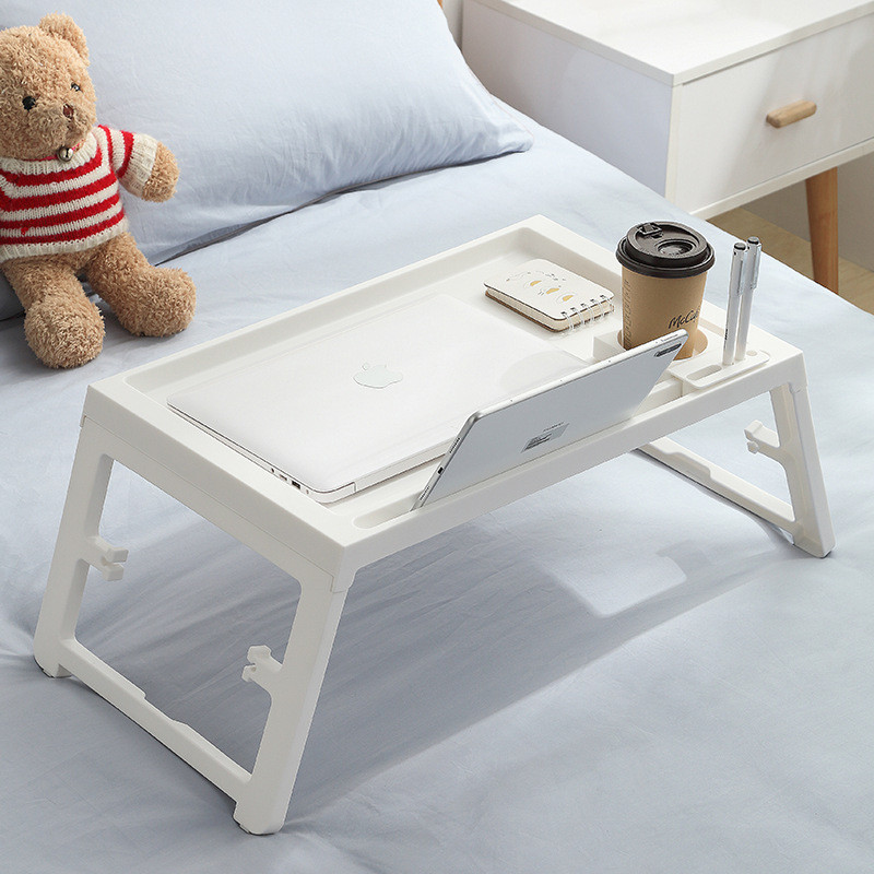 ST-ΨPortable Home Plastic Foldable Table Student Bed Folding Computer ...