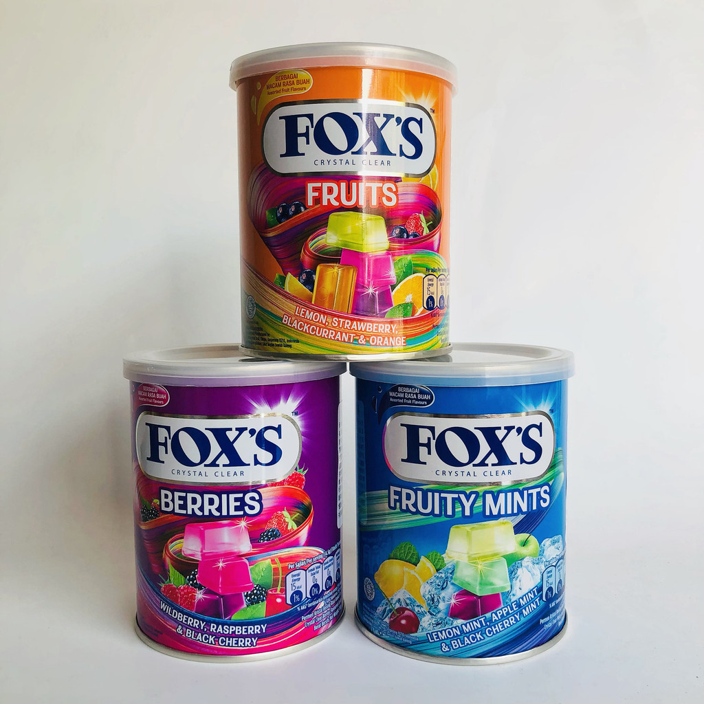 FOX'S Candy: Mixed Fruit, Berry & Mint Flavors, 90g-180g - Juicy ...