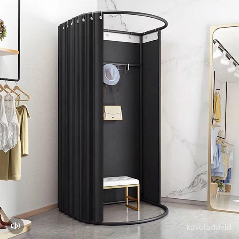 HY-6/customized-Clothing Store Display Stand Floor Fitting Room Track ...
