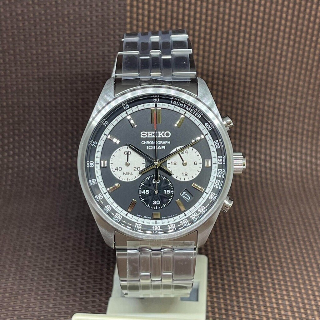 Seiko Chronograph SSB429P1 Quartz Stainless Steel Black Dial Analog Men's Watch | Shopee Malaysia