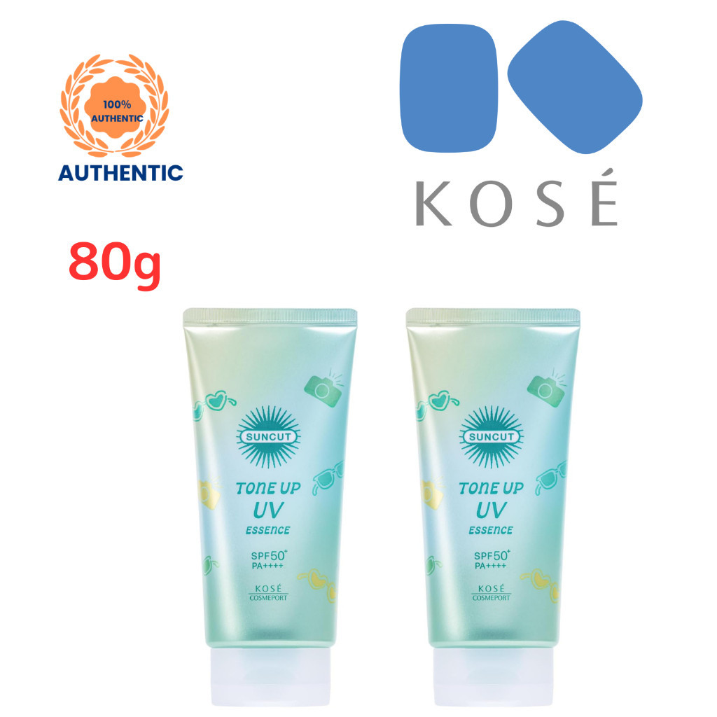 KOSE Suncut Tone Up UV Essence SPF50+ PA++++ Mint Green 80g Sunscreen|Direct from Japan | Shopee ...