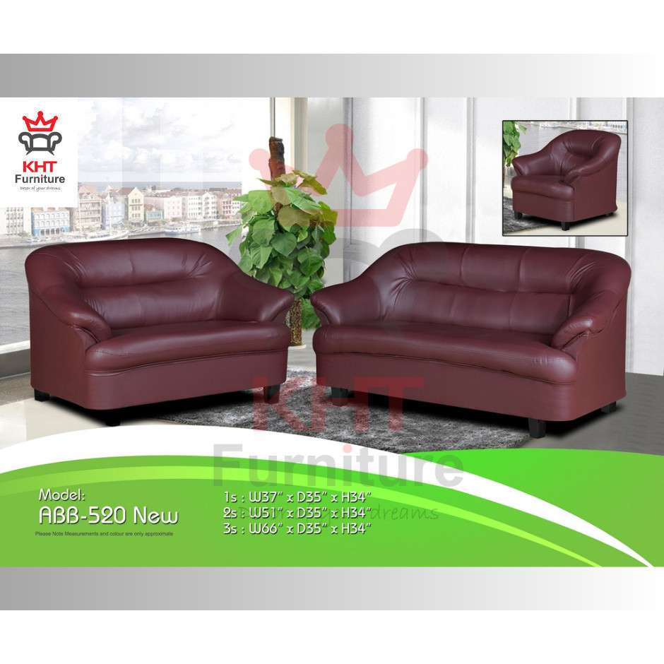 (KL & Selangor) PVC Leather Modern Sofa 1, 2 and 3 Seater Full Set Sofa ...