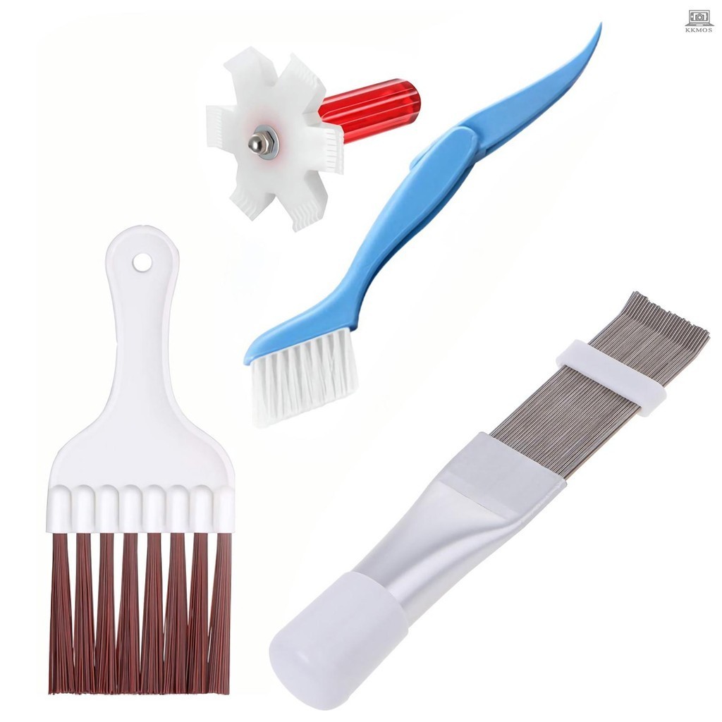 4pcs Air Conditioner Condenser Fin Cleaning Brush and Comb Set Fin ...