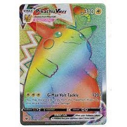 pikachu vmax rainbow gred S ptcg tcg free top loader and sleeve ...