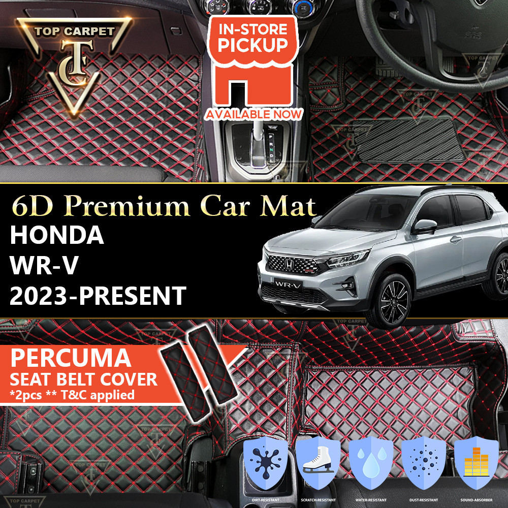 HONDA WR-V ( 2023 - 2025 ) 6D PU Leather Car Carpet VIP Car Mat Floor ...
