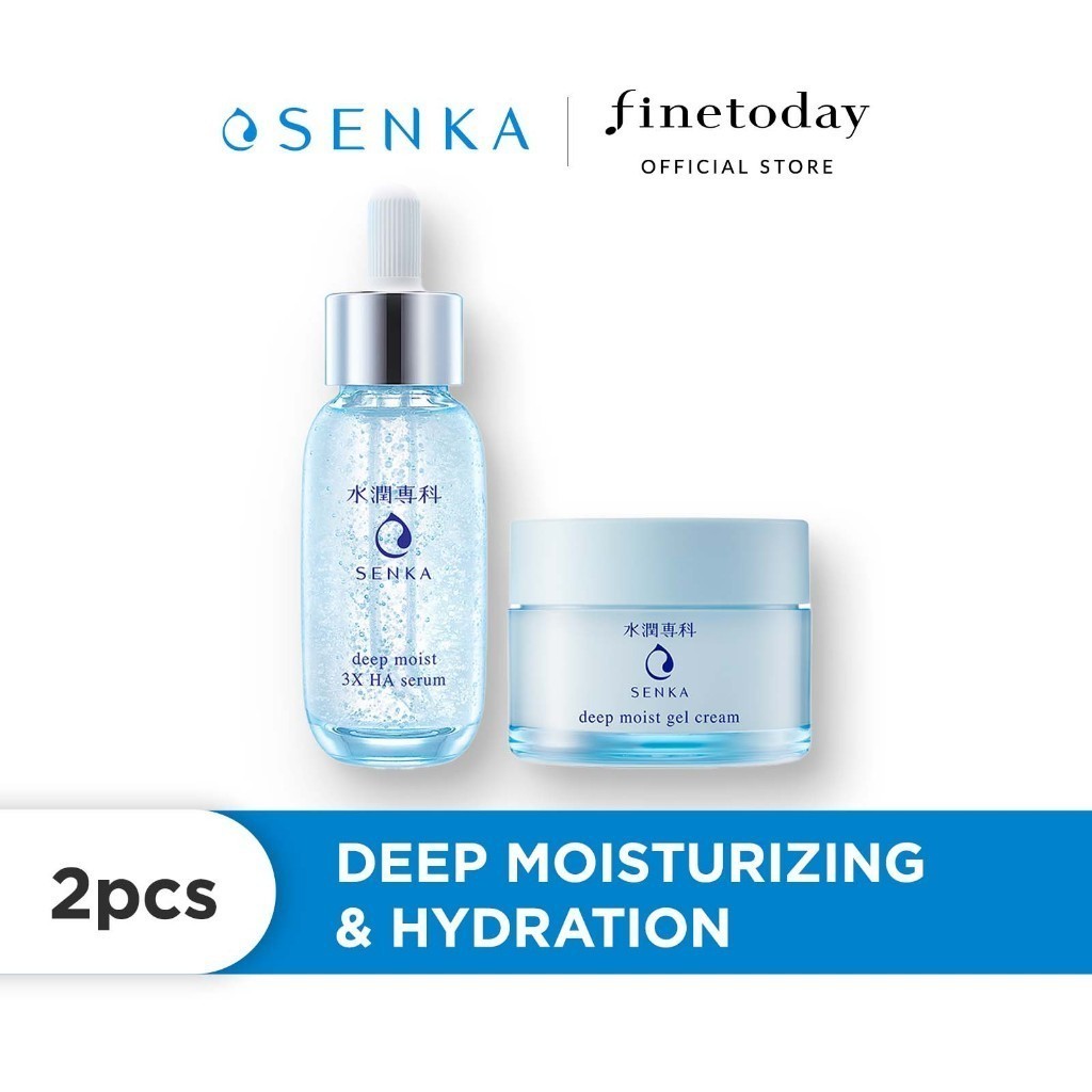 [Bundle] SENKA Deep Moist Set (hydrating serum, gel cream moisturizer ...