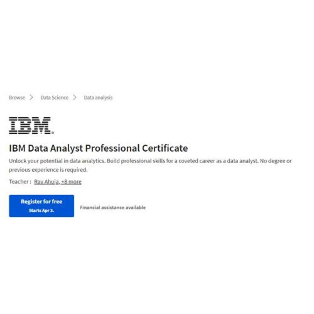 [Video Course] IBM Data Analyst Professional Certificate by Coursera ...
